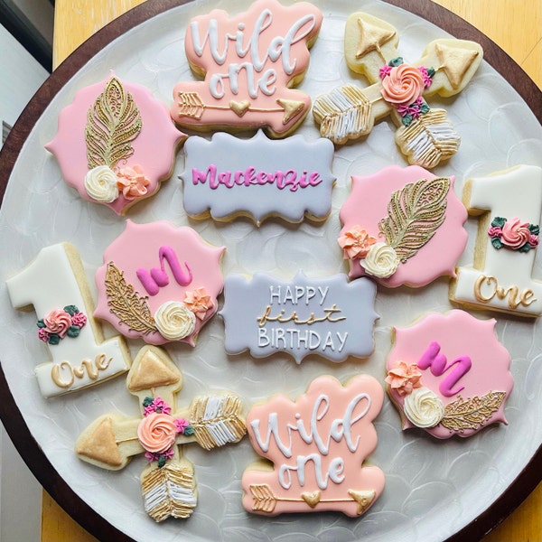 One - First Birthday or Anniversary Cookie Cutter or Fondant Cutter and ...