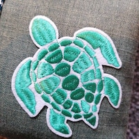Iron-on Large Sea Turtle Patch/turtle Badge/marine Animal Patch ...