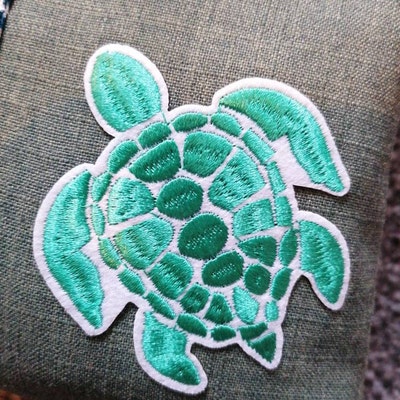 Iron-on Large Sea Turtle Patch/turtle Badge/marine Animal Patch ...