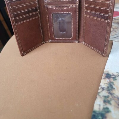 AG Wallets Mens Handmade Hunter Brown Genuine Leather Trifold ...