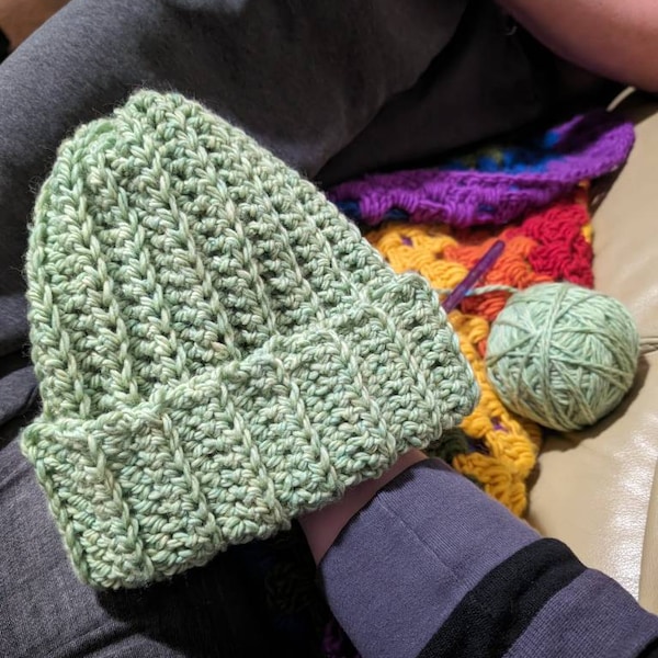 Easy Crochet Pattern-crochet Hat- Ribbed Wonder Hat Pattern, Crochet ...