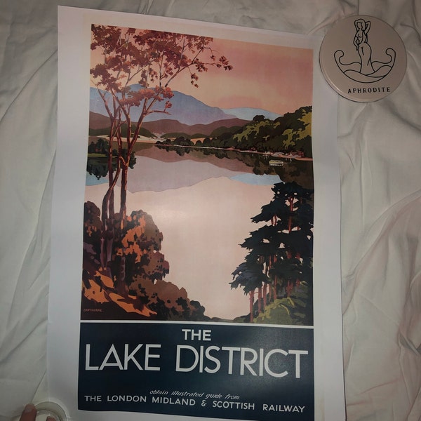 Vintage LMS Lake District Railway Poster Print A3/A4 - Etsy