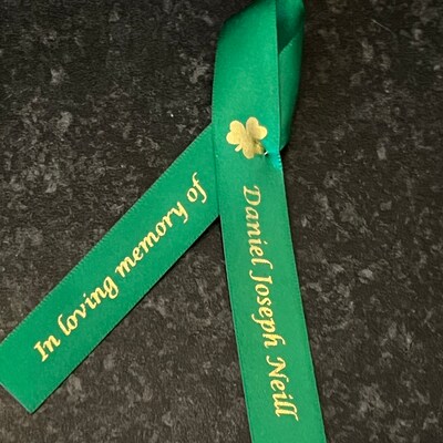 Any Colour Funeral Wreath Ribbon. Personalised Ribbon Only, for Your ...