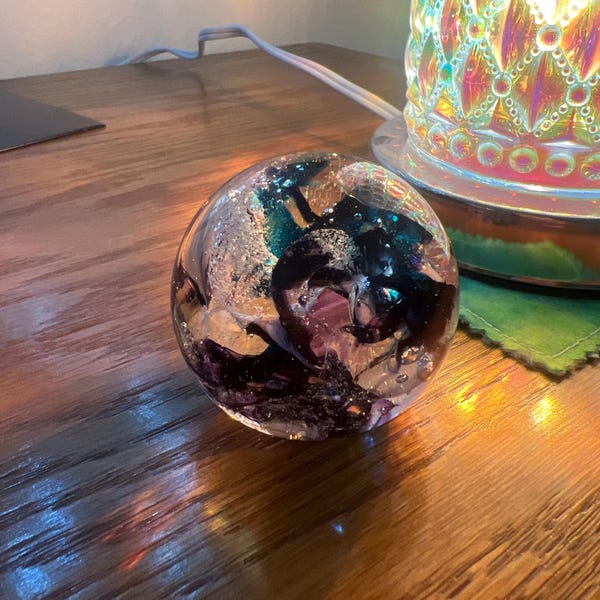 Display Base, Pet Memorial Orb Light, Crystals, Rotating Display Stand ...