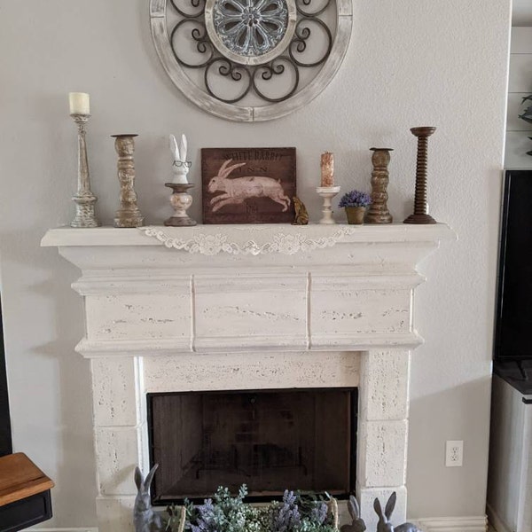 Handmade Large Rustic Easter Rabbit Wooden Sign, Primitive Folk Art ...