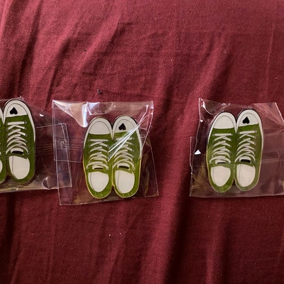 Proceeds Donated to END GUN VIOLENCE, Green Converse Enamel Pin, 1.5 ...
