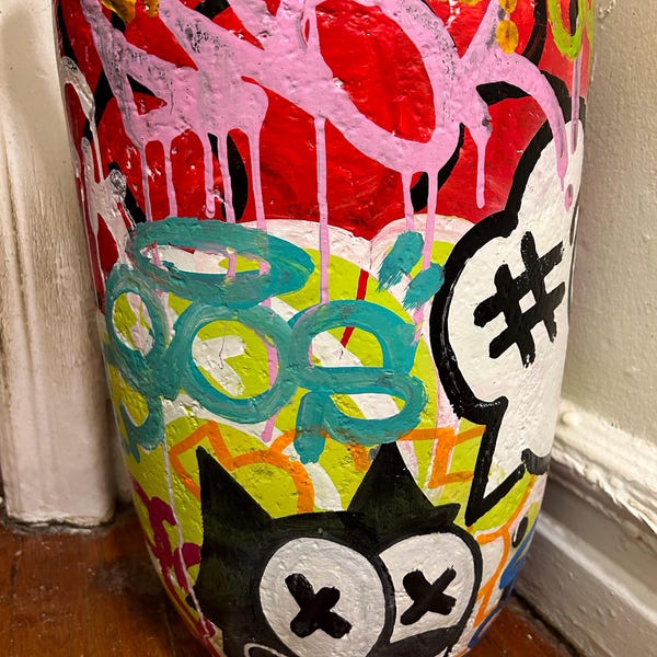 Graffiti Planter / Graffiti / Custom Art / Custom Gift / Unique Planter ...