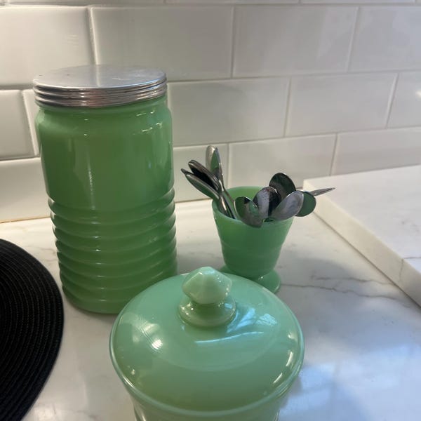 Antique RARE Mckee Jadeite Sherbert Cup - Footed Glass - 5.5 Ounce ...