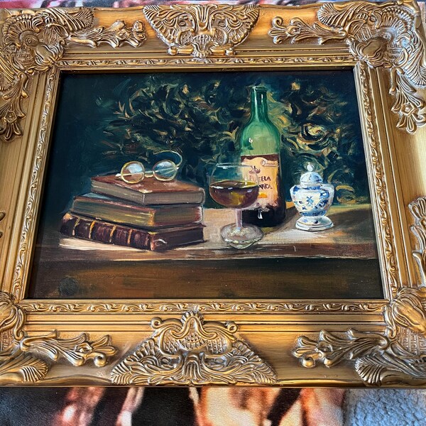 Miniature Original Oil Painting Still Life Fine Art Teacup Flowers ...