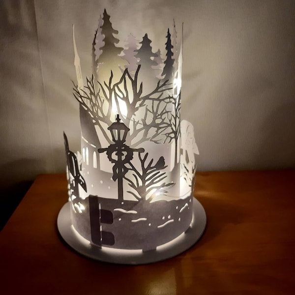 Christmas Paper Lantern Template: Holiday Paper Cut Files (SVG, PDF ...