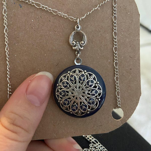 Vintage Style Locket Necklace/mandala/anniversary/bridesmaid Gift ...