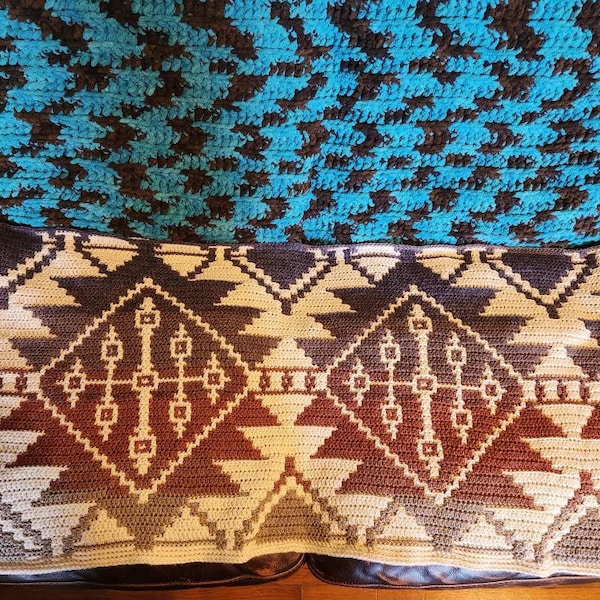 Overlay Mosaic Crochet Aztec Afghan Pattern - Etsy