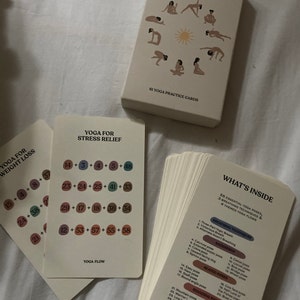 ASANA CARDS BUNDLE Sun Edition & Moon Edition Yoga Practice | Etsy