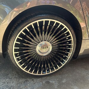 4pcs Mercedes Benz Maybach Matte Black Wheel Center Caps, Mercedes ...