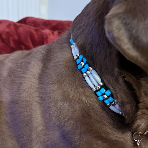 Turquoise Dog Collars - Beaded Dog Collars - Native American Dog ...