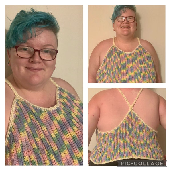 The Celia One Shoulder Top crochet PDF Pattern - Etsy