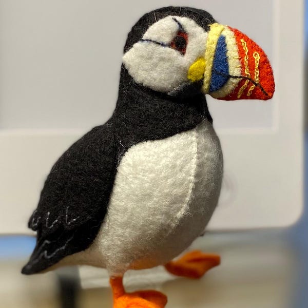 Felt Puffin Bird Sewing Pattern PDF and SVG. Felt Birds Pattern and ...