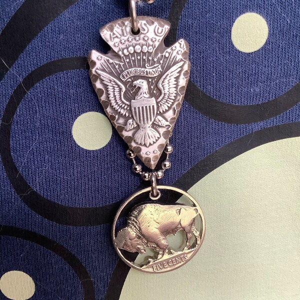 Irish Red Deer Pendant, Irish 1 Pound Coin, Cut Coin Jewelry, Irish ...
