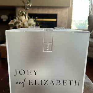 Personalized Name Card Box Wedding Acrylic Card Box With Lock - Etsy