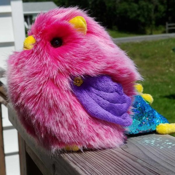 Cockatrice Chick Plushie Pattern PDF - Cute Stuffed Animal Bird Sewing ...