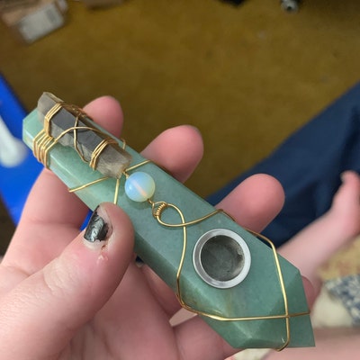 Large Glass Pipe, Opal Crystal Pipe, Pipes for Smoking, Glass Smoking ...