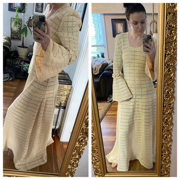 1970s Blue Macrame Lace Trimmed Suit by Lilli Ann | MEDIUM - Etsy