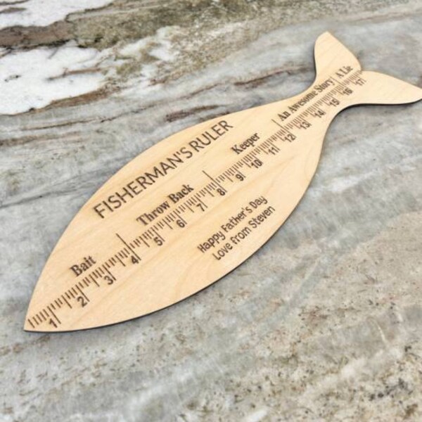 Fisherman’s Ruler - Fishing Gift - Gift for Dad - for Grandad - Funny ...