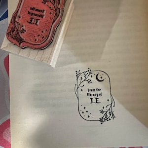 BEE Open Book Library Stamp Personalized Book Embosser Ex - Etsy