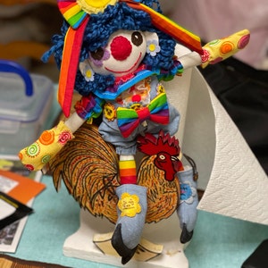 CARLY CLOWN Made to Order, Clown Doll, Clown Outfit, Clown Collar, 16 ...
