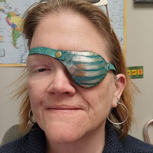 US Flag Distressed Leather Eye Patch With Adjustable Buckle - Etsy