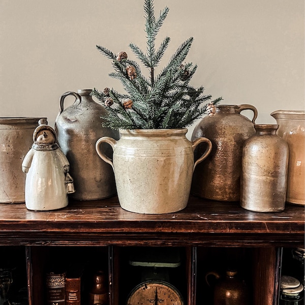 Antique, English Stoneware Ribbed Marmalade Jars, Stoneware Jam Pots ...