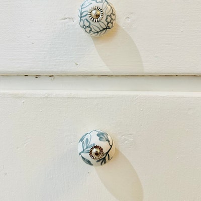 Assorted Black & White Ceramic Knobs Kitchen Cabinet Drawer - Etsy