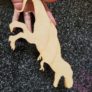 T Rex Dinosaur Tyrannosaurus Shape Unfinished Wood Craft Cutouts ...