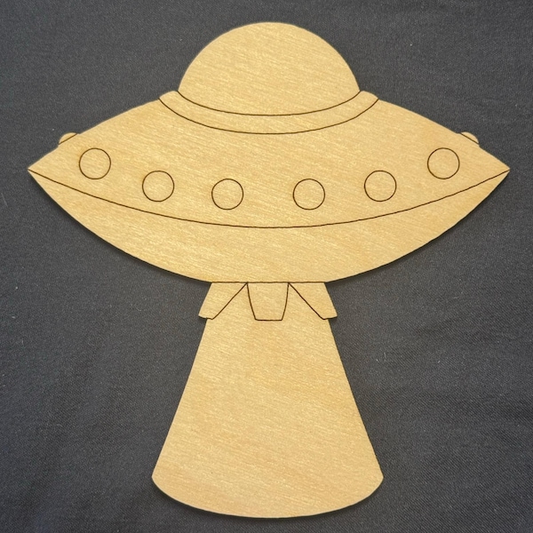 UFO Space Ship With Beam Wood Cutout-alien Ship-various Sizes-diy ...