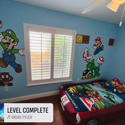 Super Mario Wall Decal Luigi Wallpaper King Koopa Wall Stickers 3 Combo ...