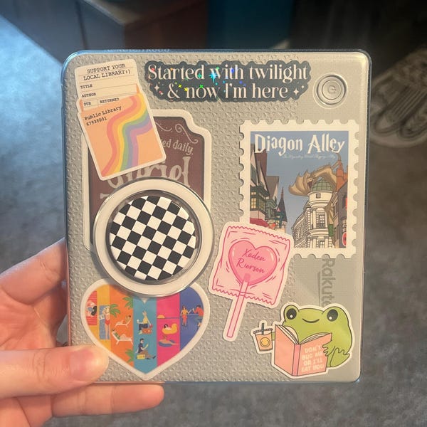 Proud Kindle Club Member Sticker Vinyl Sticker, Laptop Sticker, Book ...