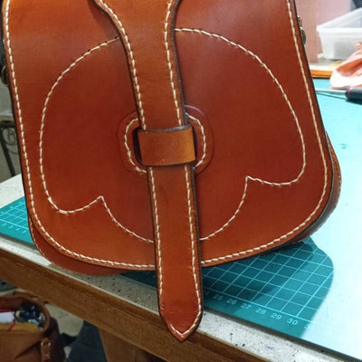 Medieval Crossbody Bag Leather Pattern PDF Belt Bag Digital Template - Etsy