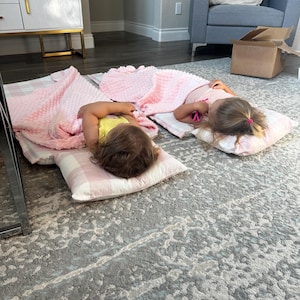 Pink Mint Blooms Rose Garden Flower Kids Nap Mat, Personalized ...