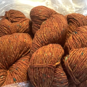 100g Aran Tweed Yarn Irish Donegal Kilcarra 100% Wool caramel - Etsy