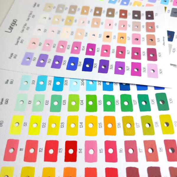 Guangna 168 Color Chart (blank Digital PDF Format - Brush Acrylic ...
