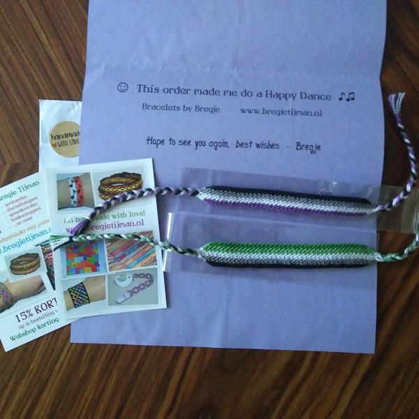 Non-binary Pride Flag Bracelet - Friendship Handwoven Love Gift Idea ...