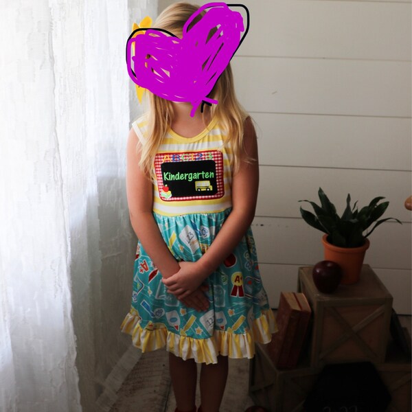 Kindergarten Dress, Kindergarten Outfit, First Day of Kindergarten ...