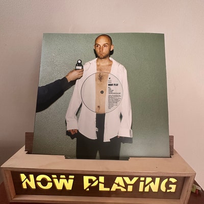 Now Playing Record Stand or Holder, Record Holder, English Oak Now ...