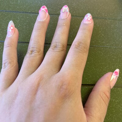 Strawberry Coquette French Tip Press-on Nails - Etsy