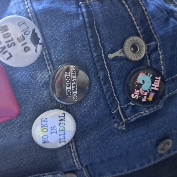 Punk Pins Pinback Punk Buttons Anarchy Anti-racist Equality ACAB ...