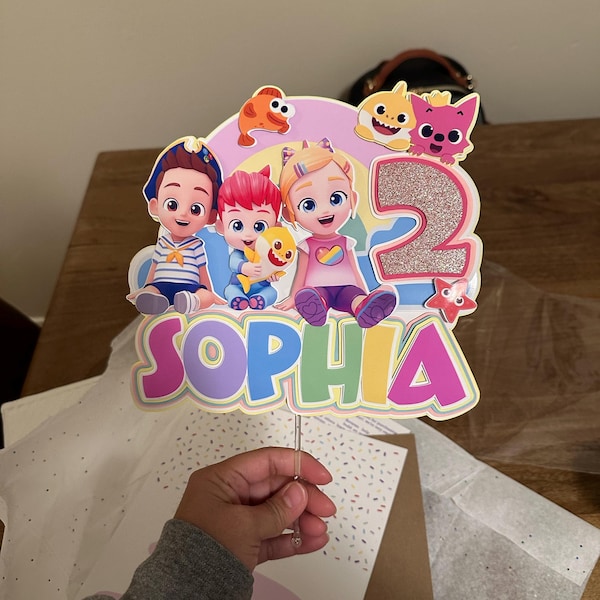 Bebefinn Cake Topper, Party Baby Shark, Custom Design Bebefinn Party ...