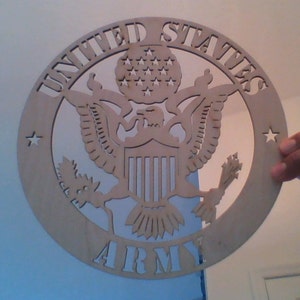 Us Army Wall Art Laser Cut Sign Gift Idea Army Unfinished Wood Crafts ...