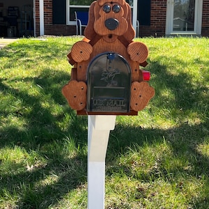 Dog Mailbox Amish Handmade Wooden Metal Insert USPS Approved - Etsy