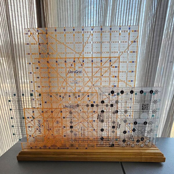 ONLY ONE - 18" STANDARD Wall Mounted Hardwood Ruler Racks - Oak- 23 ...