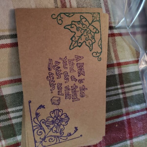 Book Lover Saying Rubber Stamp - Etsy